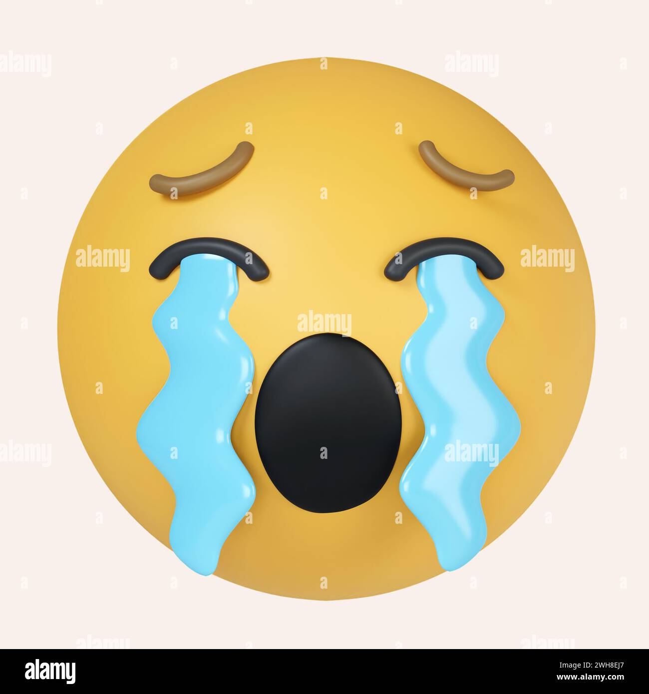 Loudly crying emoji on hi-res stock photography and images - Alamy