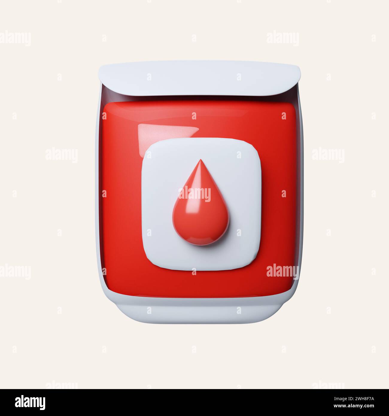 3d blood bag. blood pack for transfusion, blood donation cartoon ...