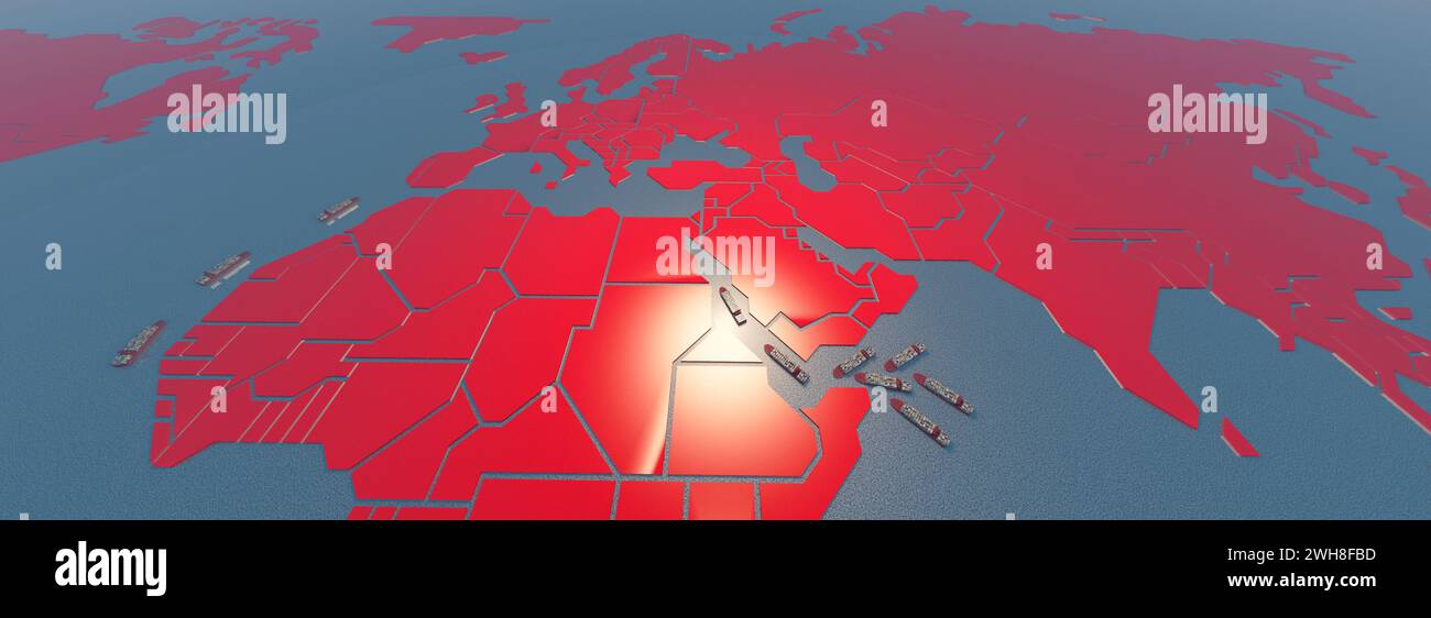 Trade routes map hi-res stock photography and images - Alamy