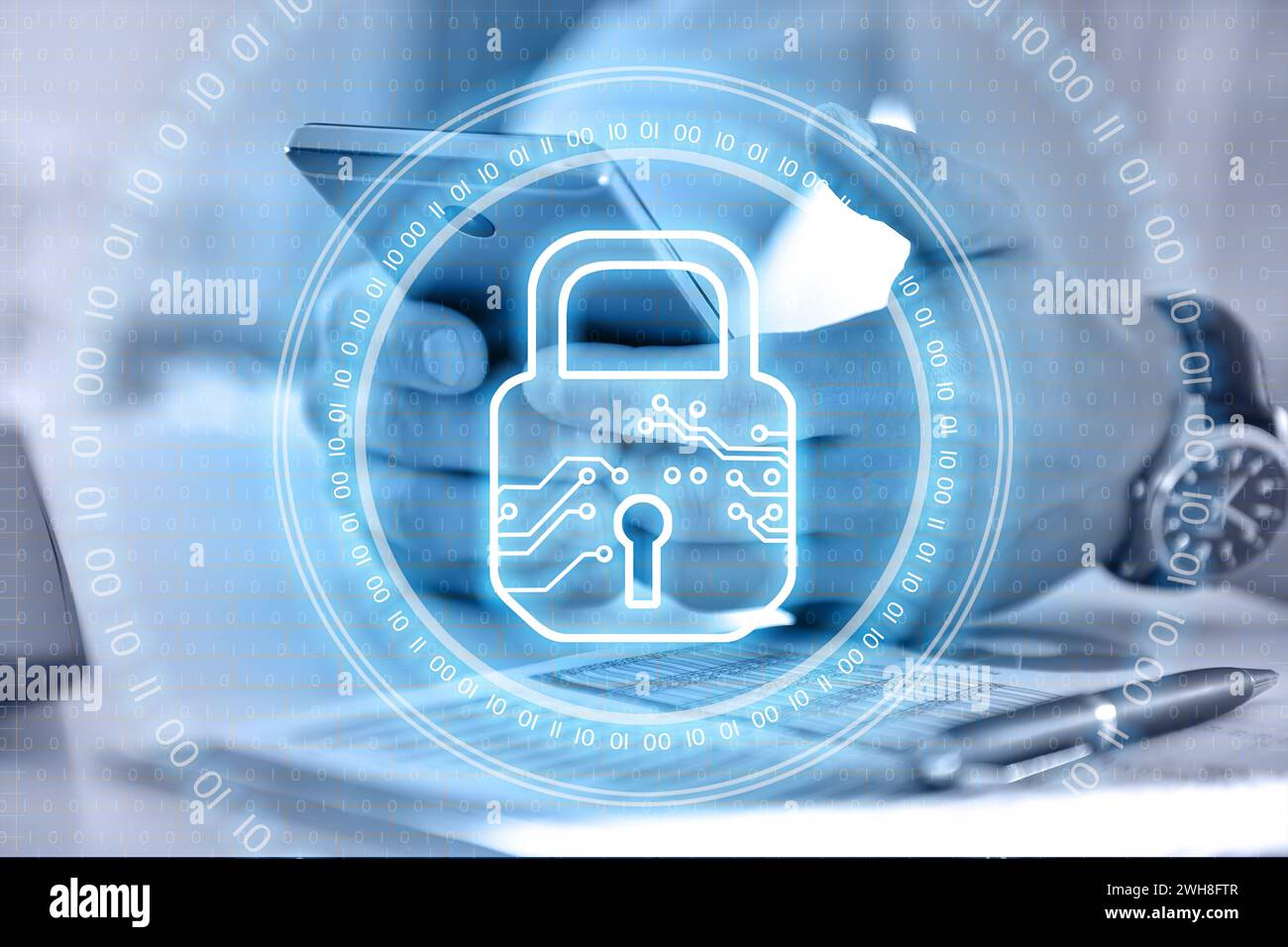 Cyber security circle hi-res stock photography and images - Alamy