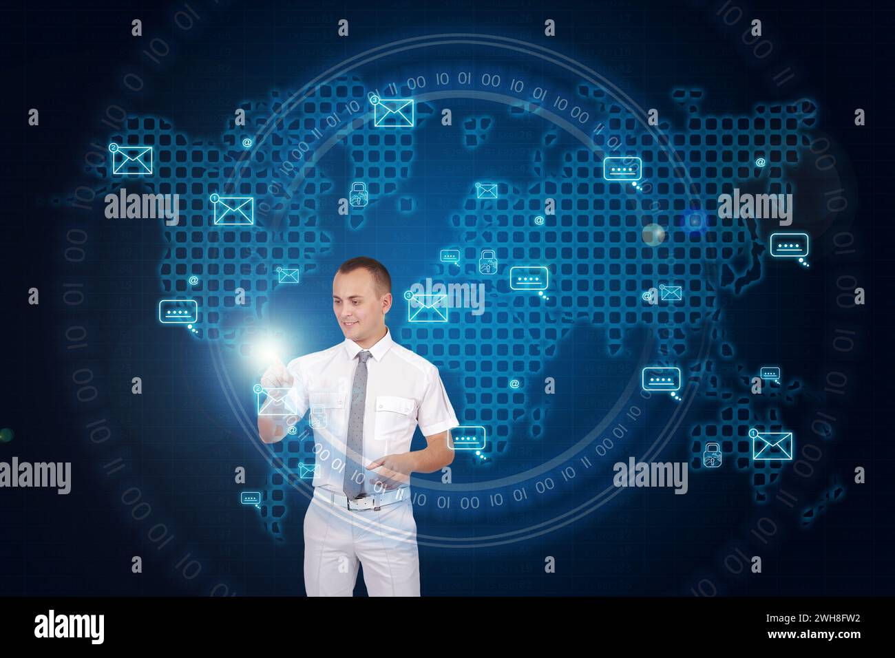 World map interface hi-res stock photography and images - Alamy