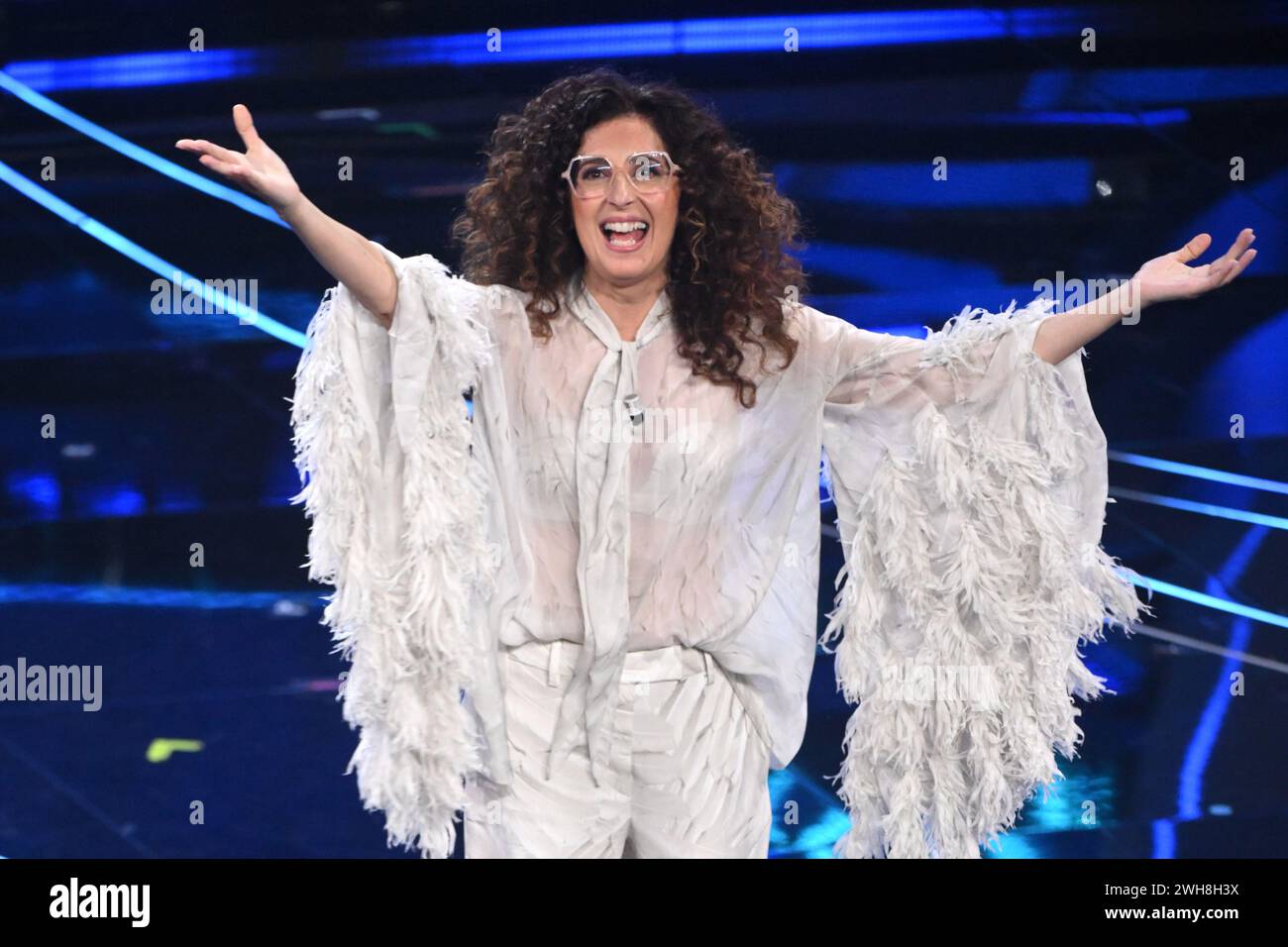 Sanremo, Italy. 08th Feb, 2024. Sanremo, 74th Italian Song Festival ...