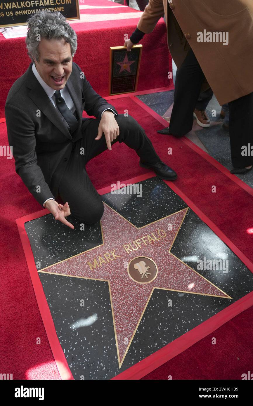 Mark Ruffalo attends a ceremony honoring him with a star on the ...