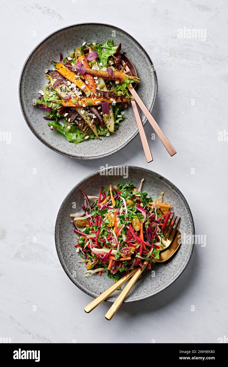 Cumin roasted carrots, mesclun, puffed buckwheat & superseed mix, honey ...