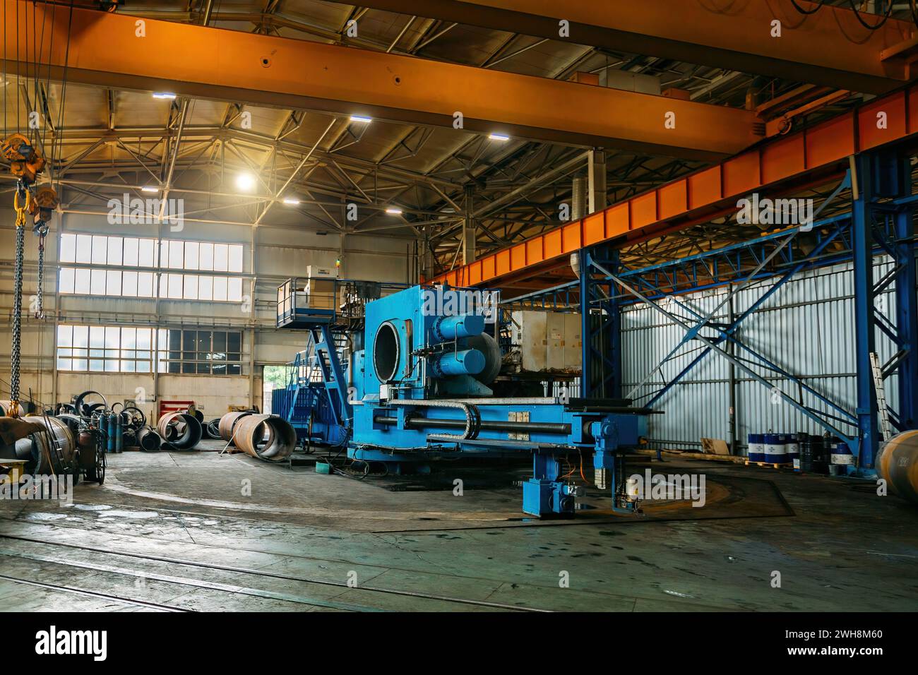 Large CNC tube bender in pipe factory Stock Photo - Alamy