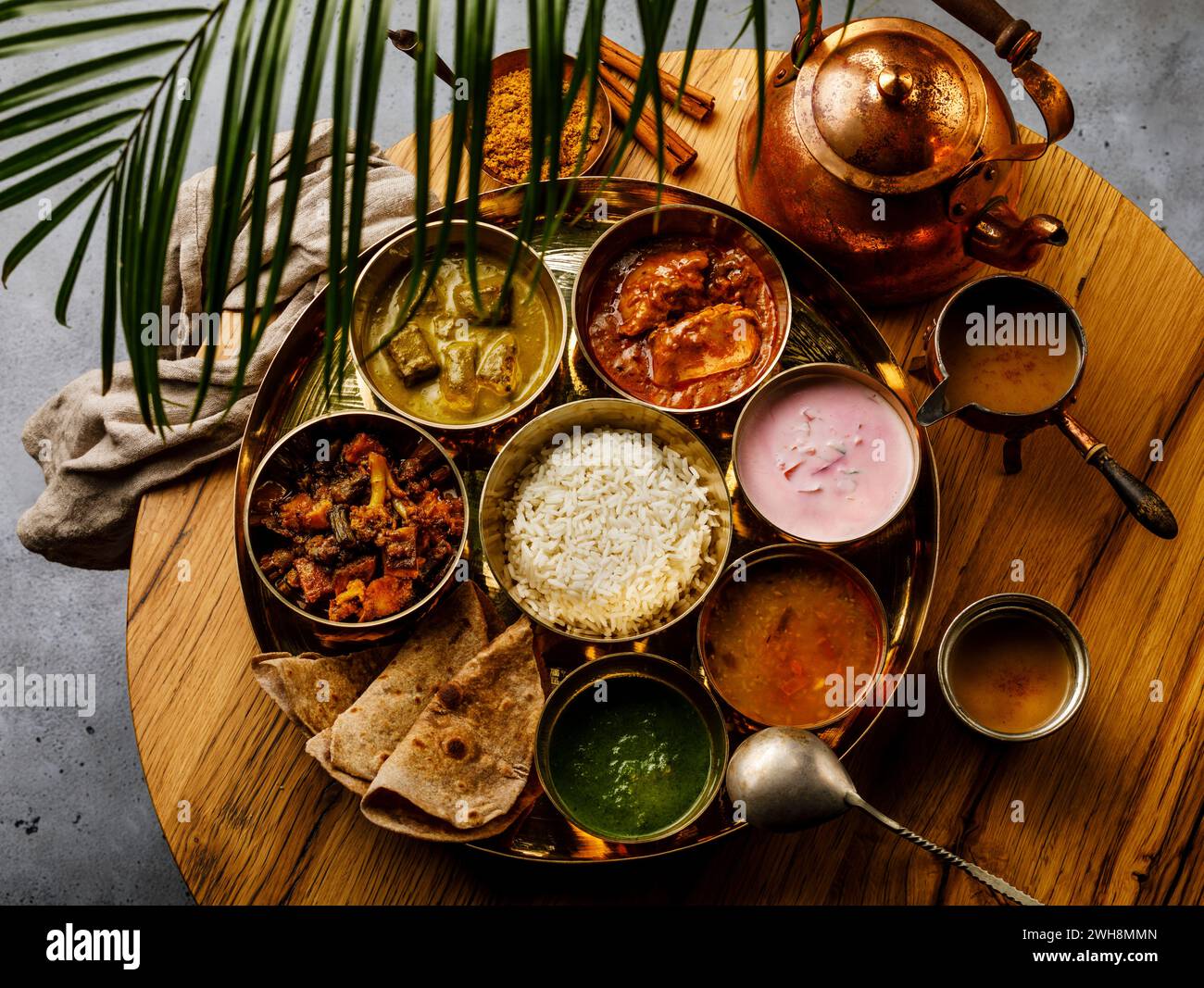 Chicken thali hi-res stock photography and images - Alamy