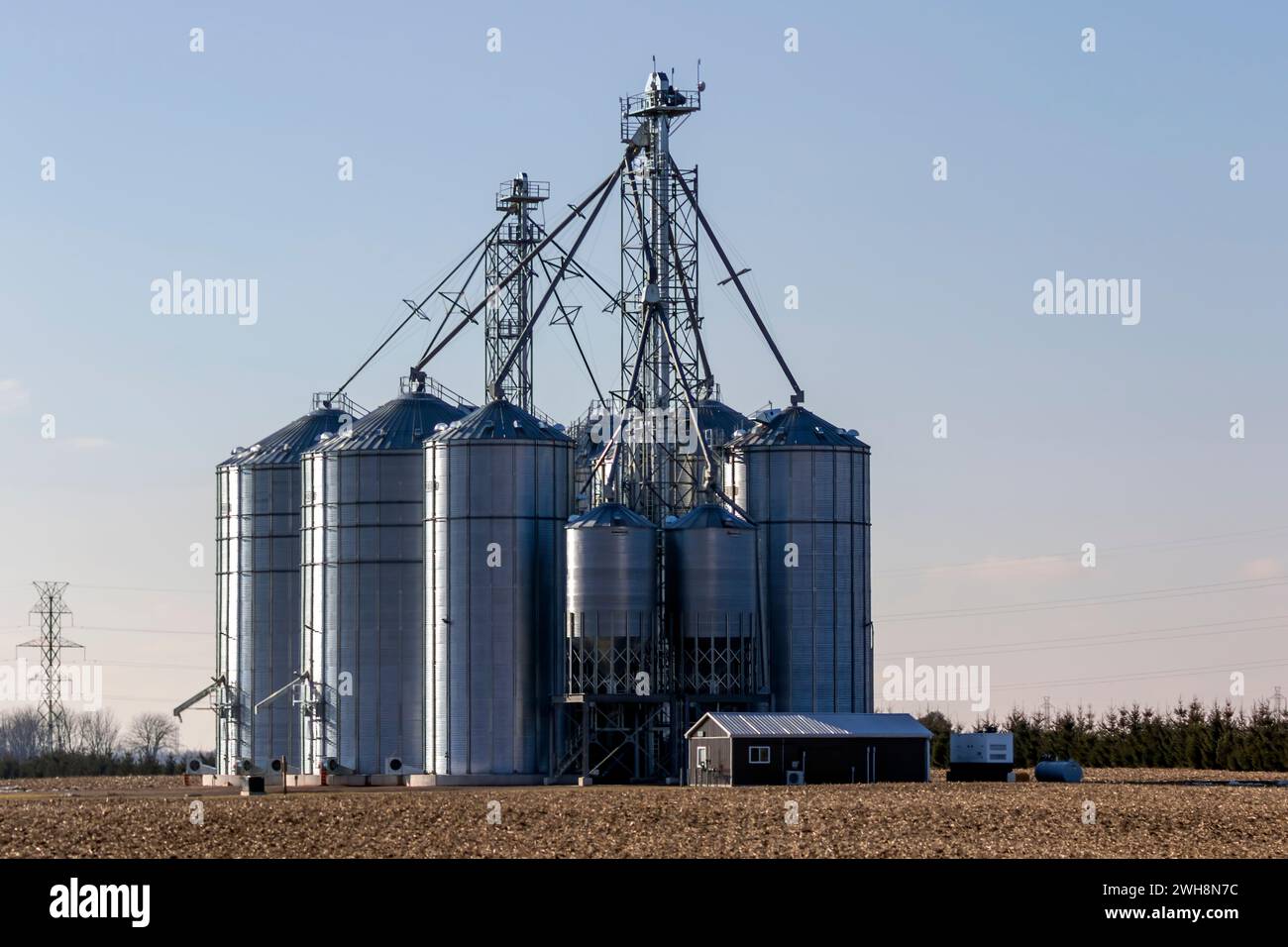 Grain Silo operation located in Southwestern Ontario, Canada Stock ...
