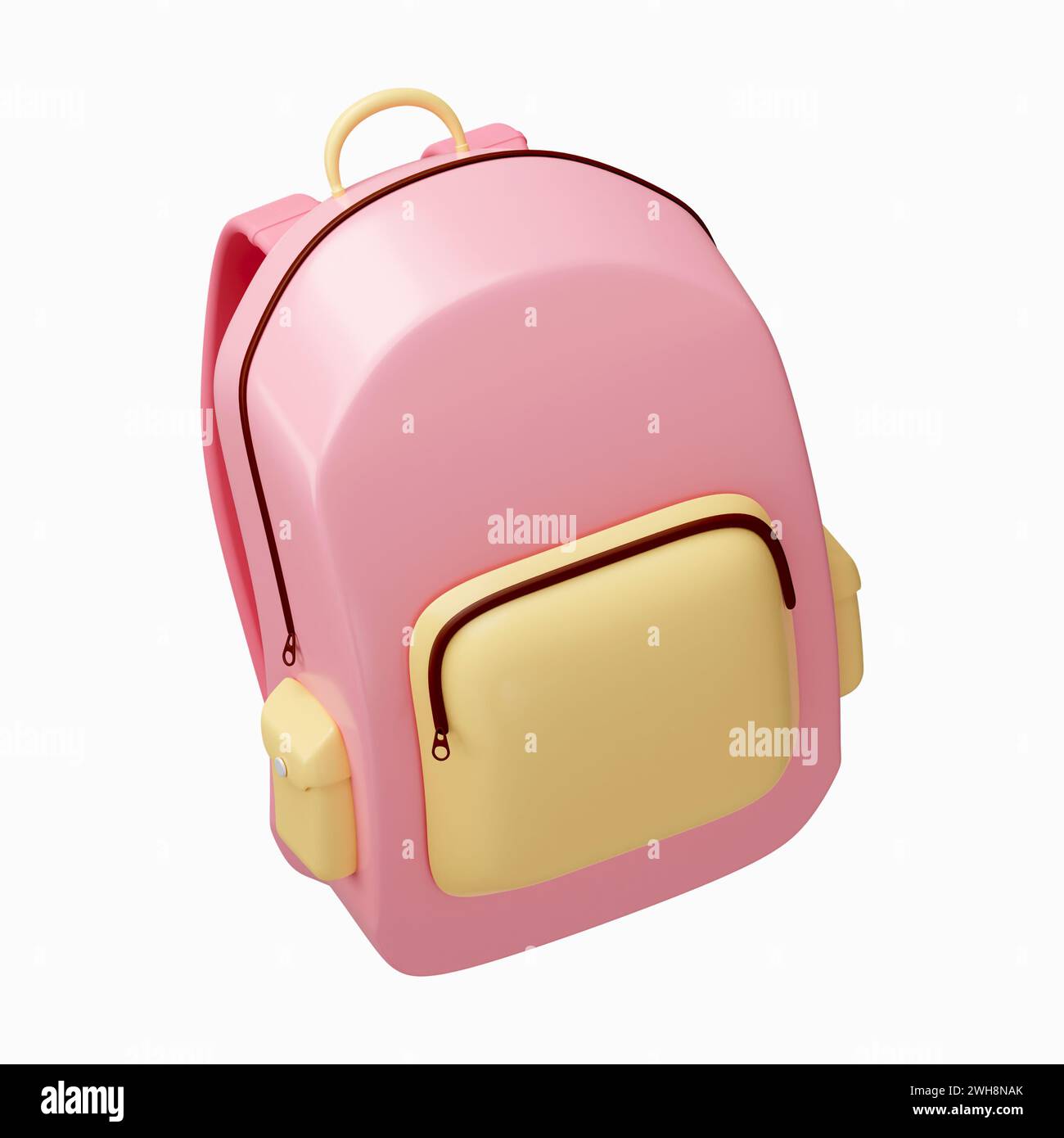 3d school bag icon. Back to school and education concept. isolated on ...