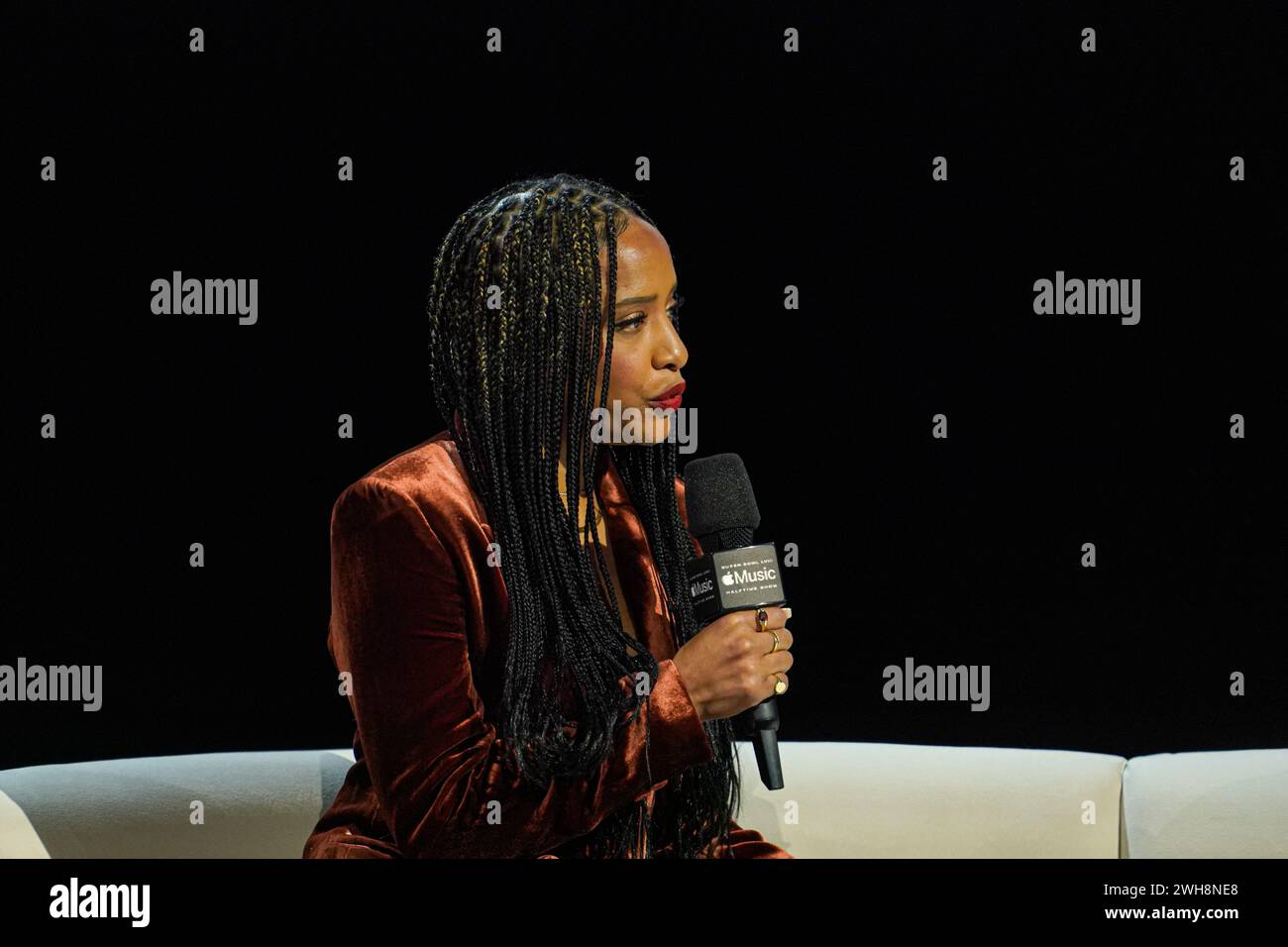 Las Vegas Nevada, USA, February 8, 2024, Host Nadeska Alexis during the ...
