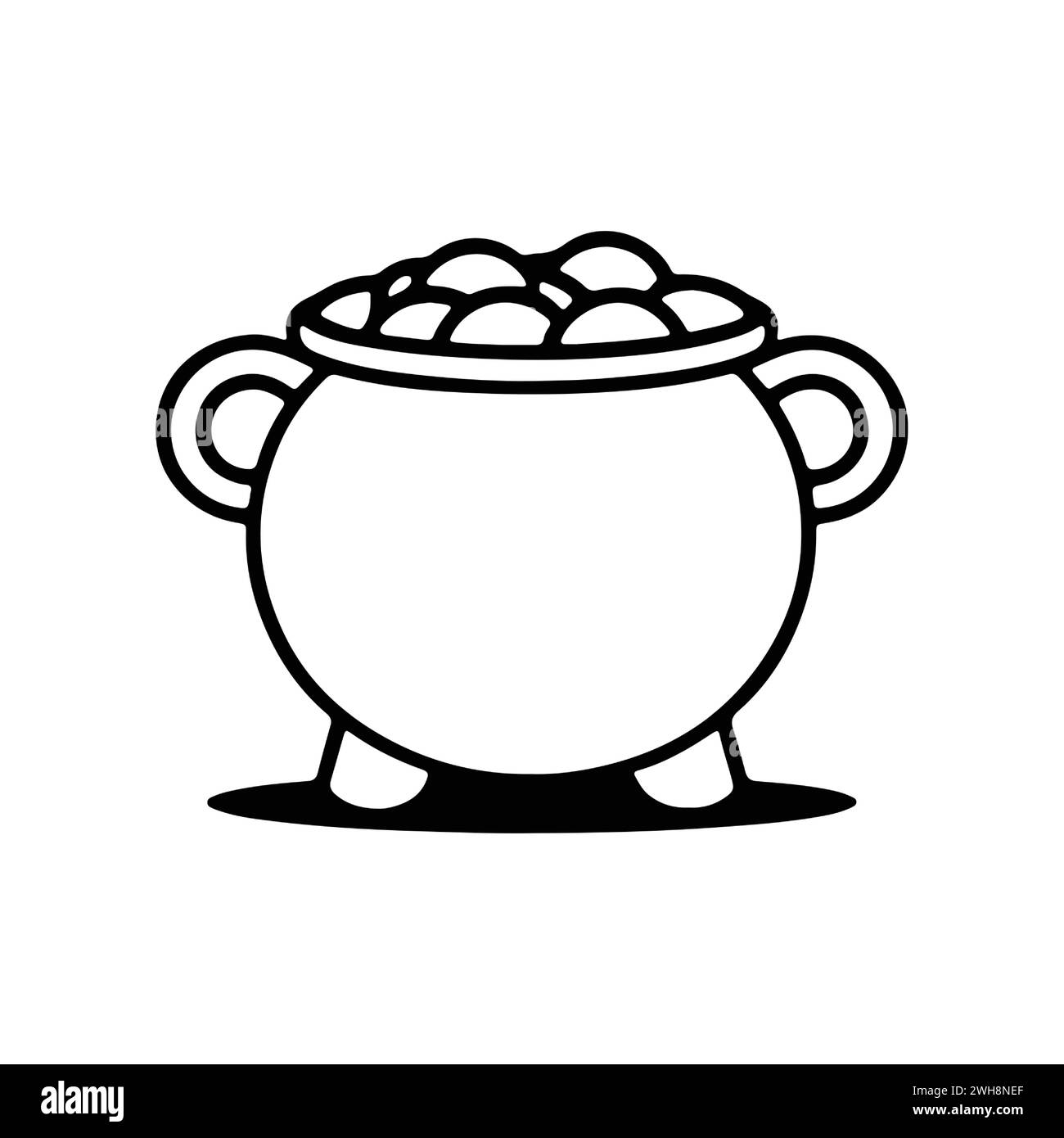 Gold pot clipart Black and White Stock Photos & Images - Alamy