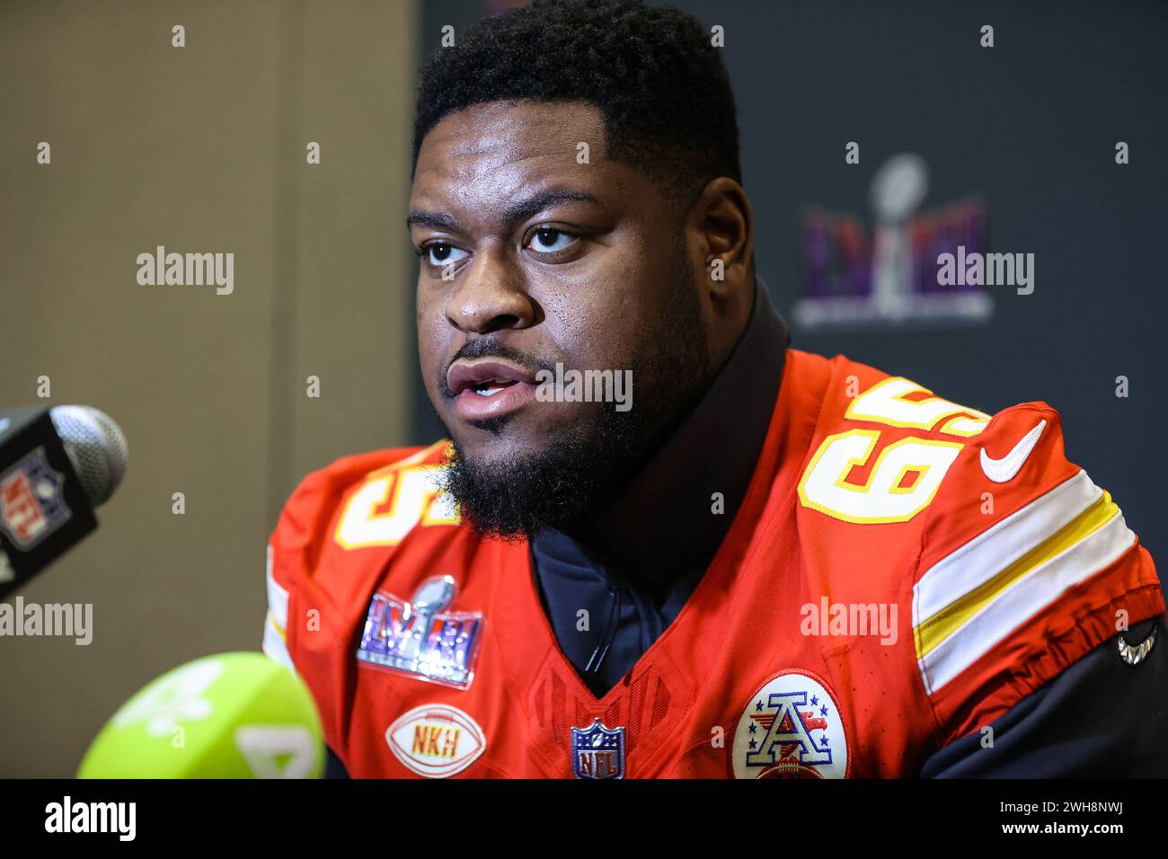 Henderson, NV, USA. 08th Feb, 2024. Kansas City Chiefs offensive ...