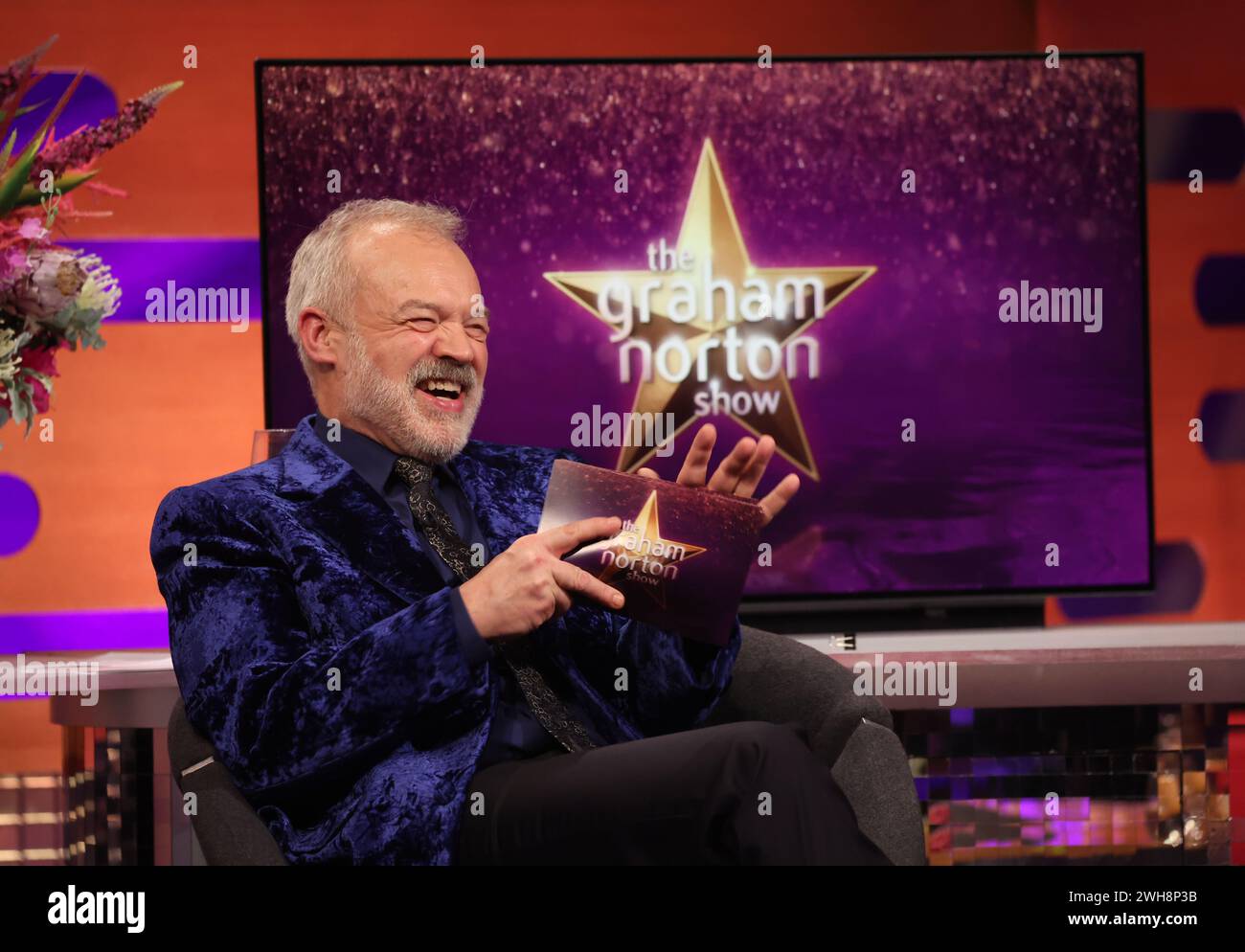 EDITORIAL USE ONLY. Host Graham Norton during the filming for the ...
