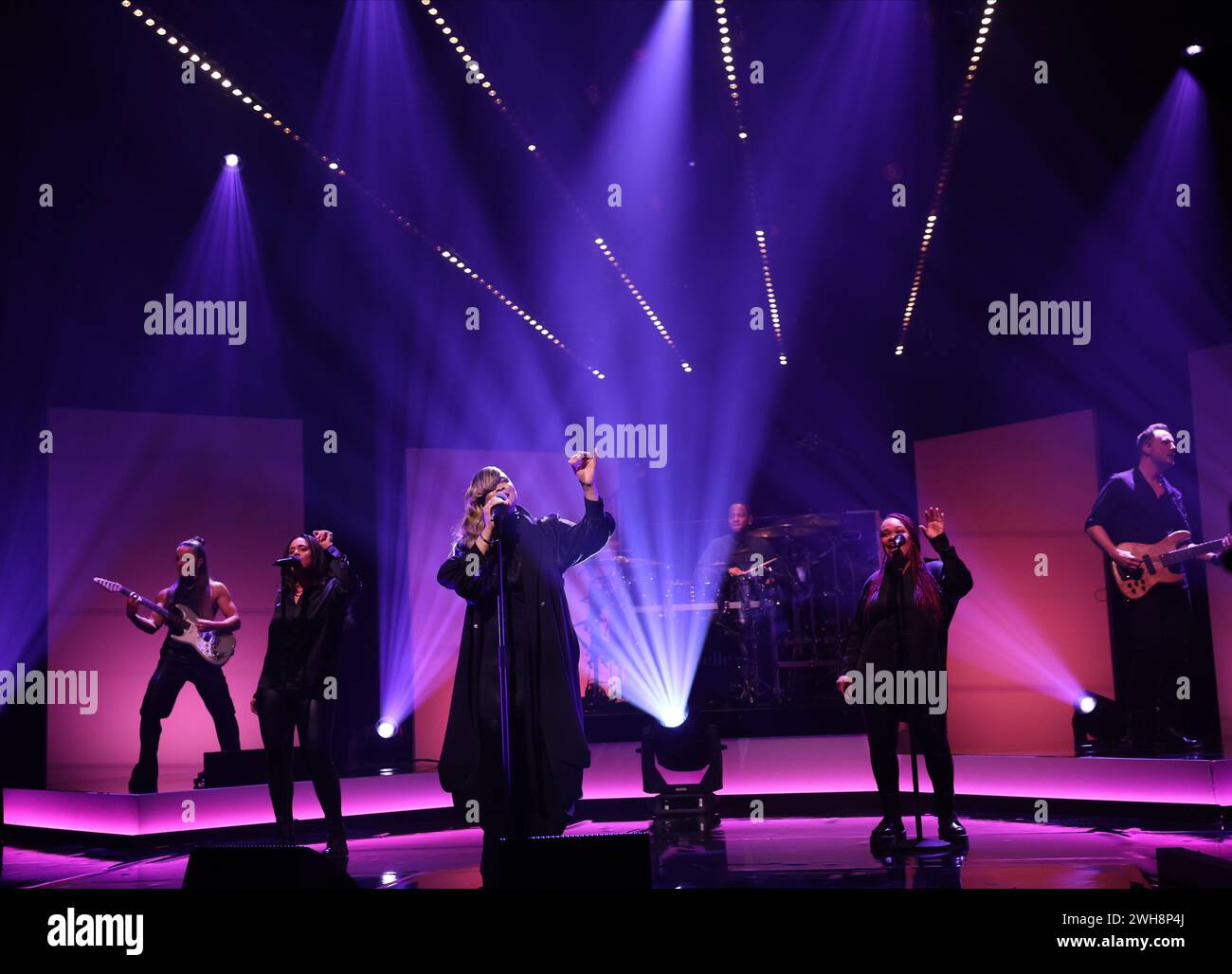 EDITORIAL USE ONLY. Gabrielle performing during the filming for the ...