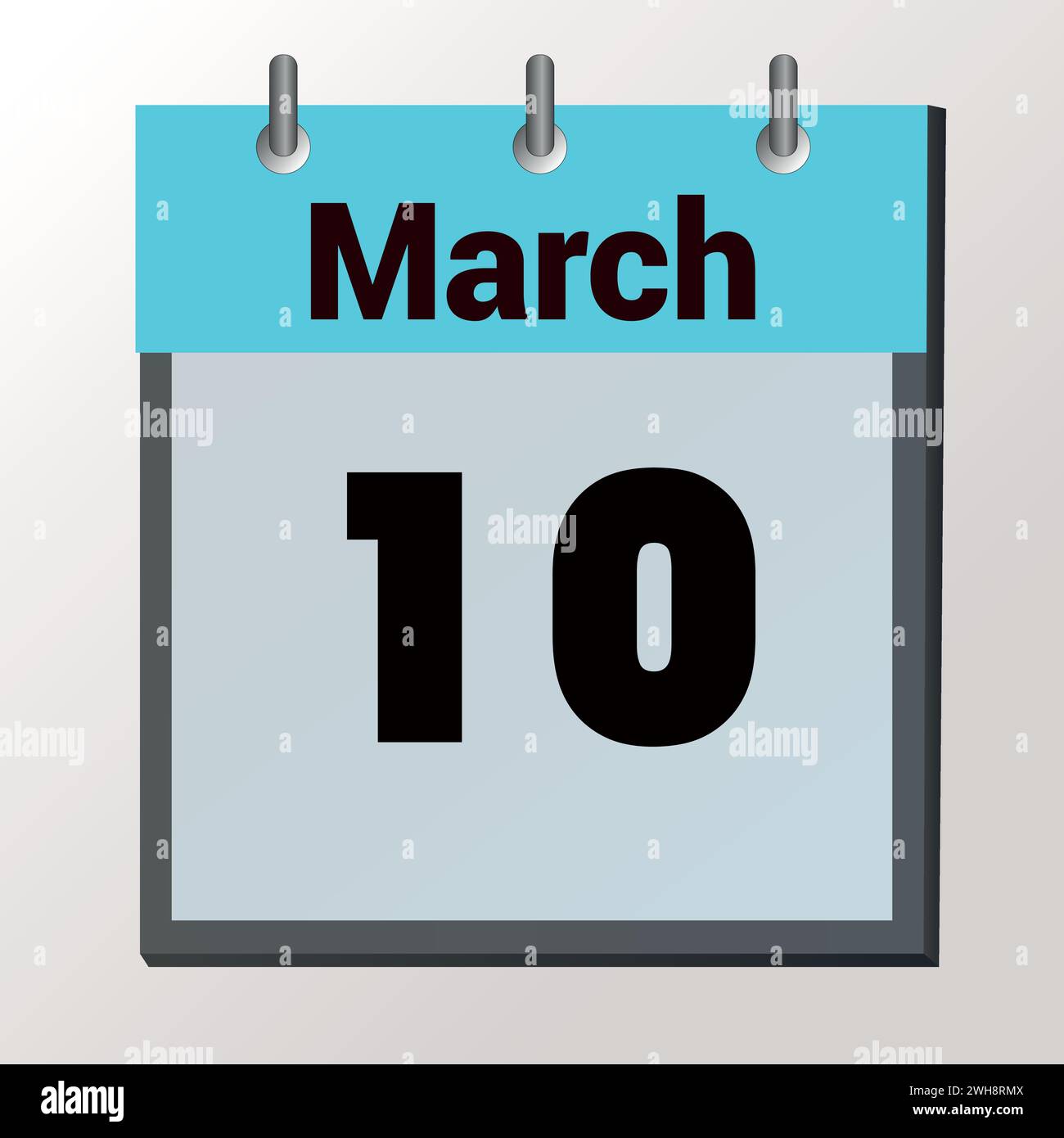 day on the calendar, vector image format, March 10 Stock Vector Image ...
