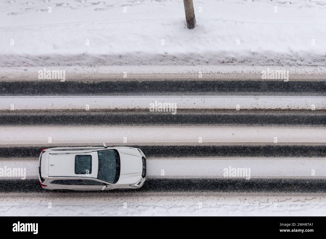Consequences of snowfall Snowfall in the city Samara Samara region ...