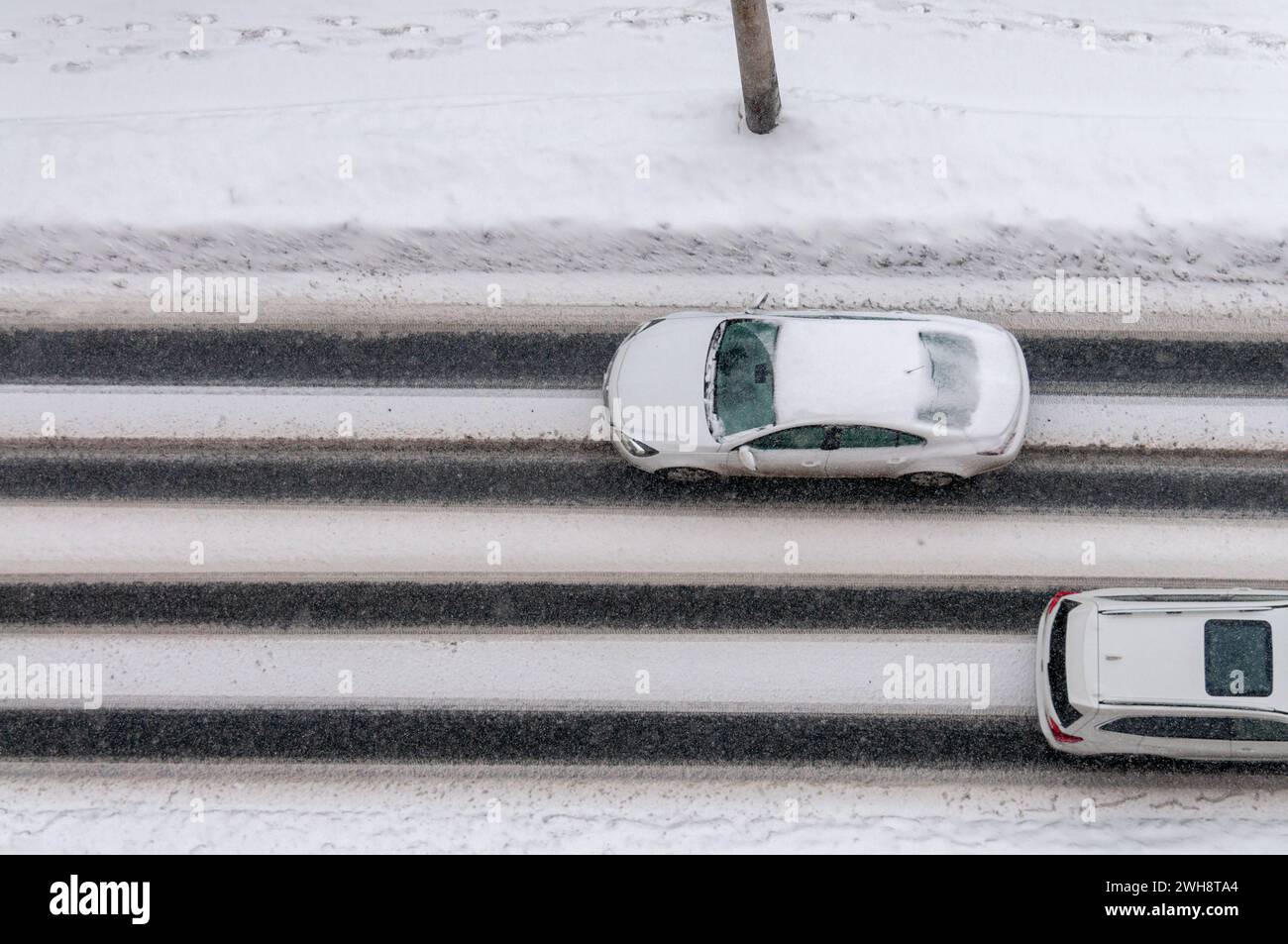 Consequences of snowfall Snowfall in the city Samara Samara region ...