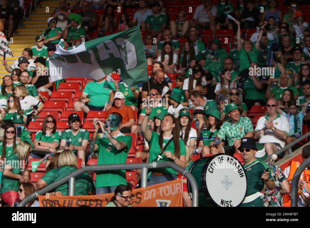 Northern Ireland fans green and white army GAWA #GAWA England v ...