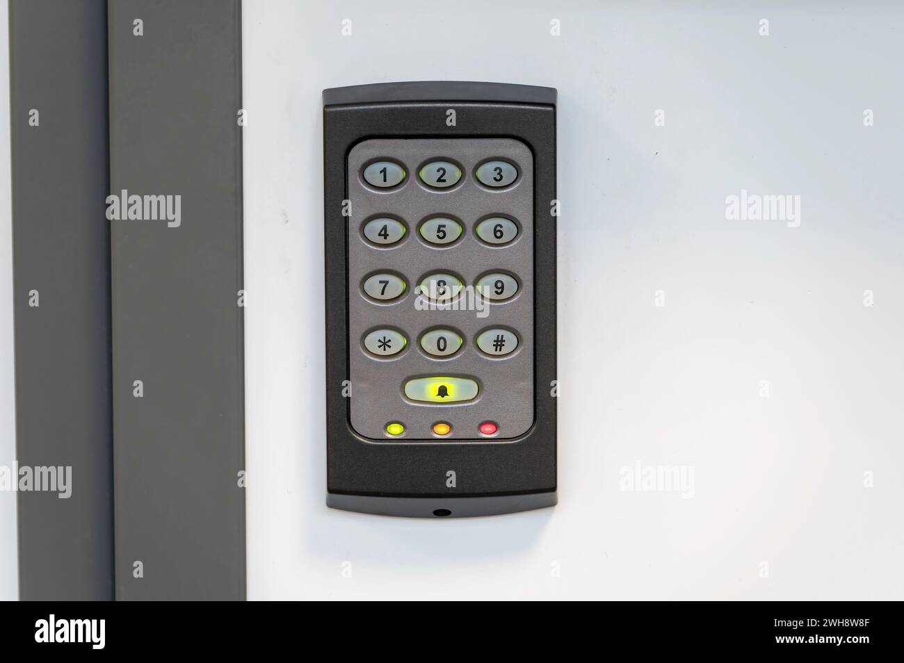 Digital door entry keypad with lights Stock Photo - Alamy