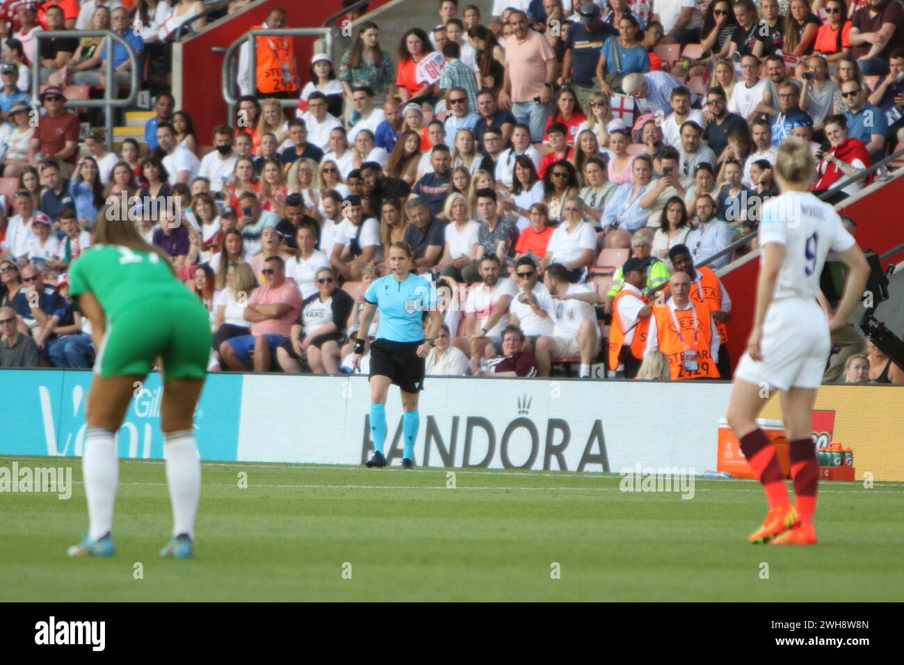 Esther Staubli referee VAR penalty check England v Northern Ireland ...