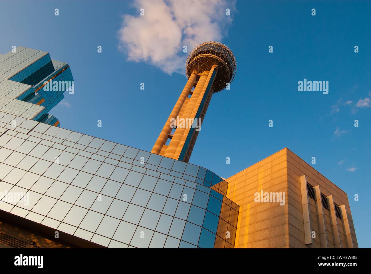 Reunion Tower, built 1978, a Dallas landmark - a Hyatt Regency Hotel ...