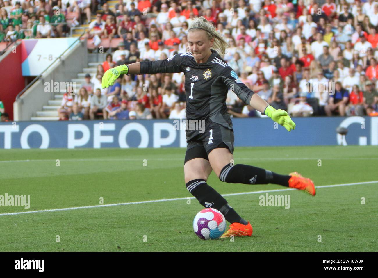 Jackie Burns NI goalkeeper England v Northern Ireland UEFA Womens Euro ...