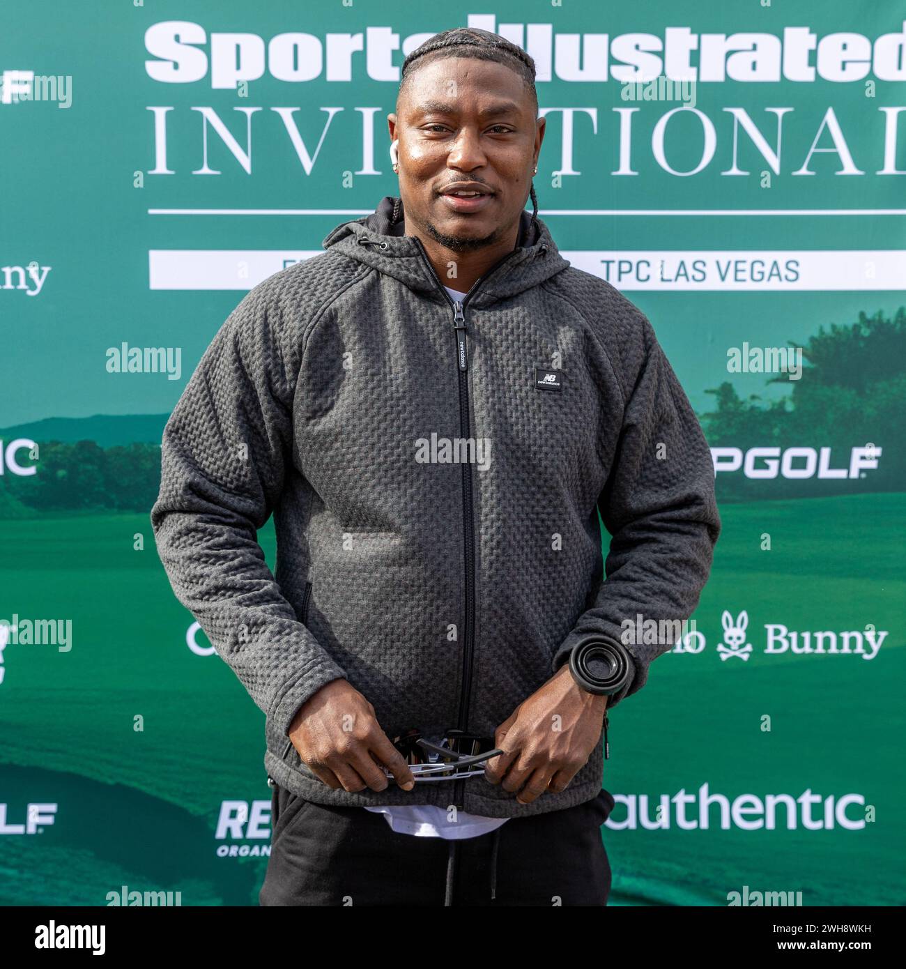 Las Vegas, USA. 08th Feb, 2024. Evan Oglesby, Retired NFL, attends the Sports Illustrated ...