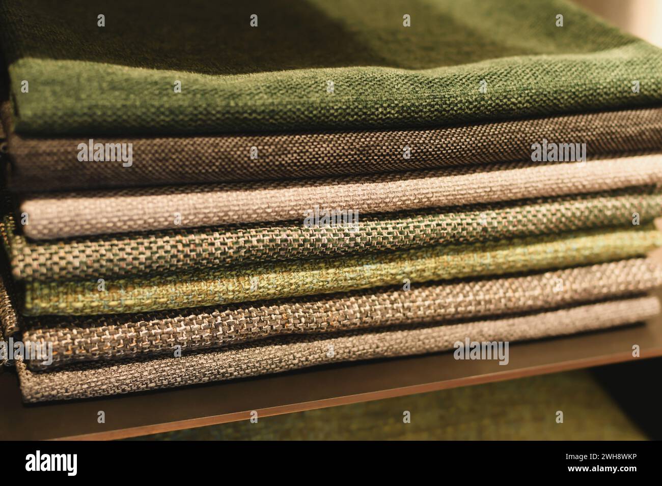 Variety of fabric swatches texture in different colors for sofa Stock ...