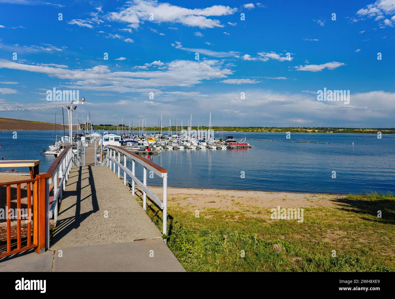 The Marina at Cherry Creek State Park in Colorado with recreational ...