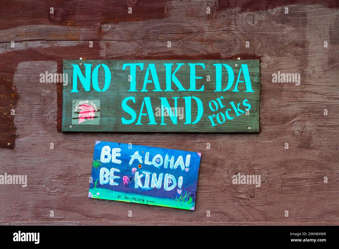 Signs at Punalu'u Beach in Hawaii asking tourists to be respectful and ...