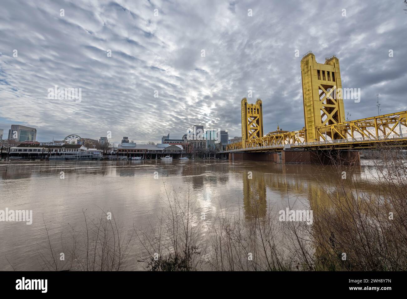West Sacramento's Tower Bridge Stock Photo - Alamy