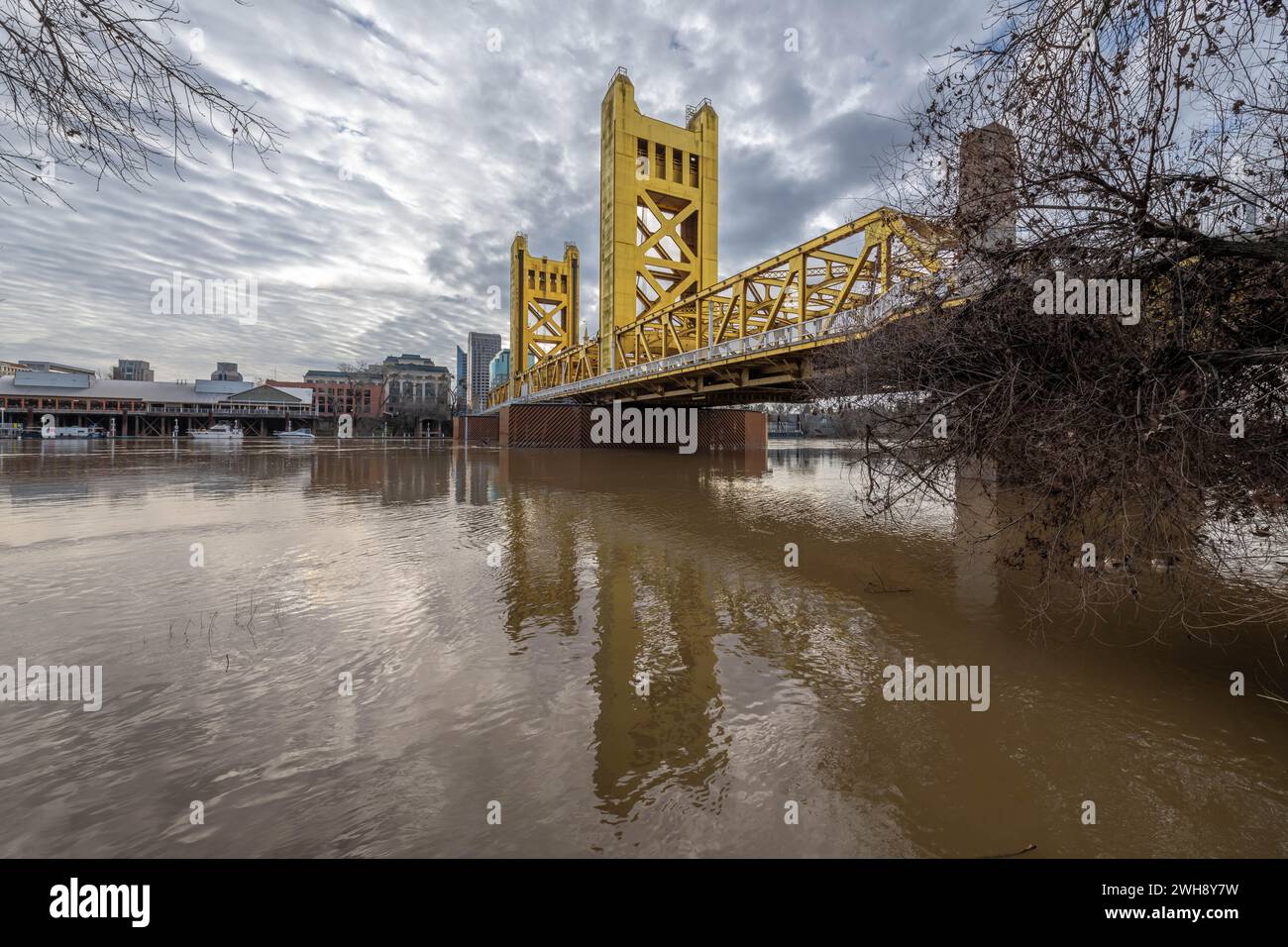 West Sacramento's Tower Bridge Stock Photo - Alamy