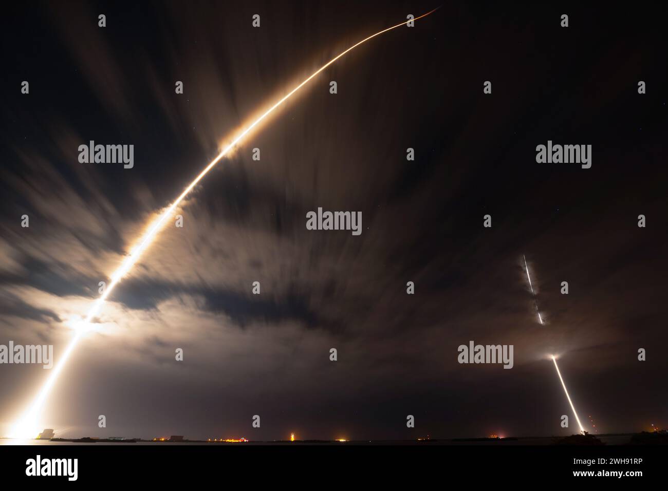 A Falcon 9 rocket supporting the PACE mission launches from Space ...