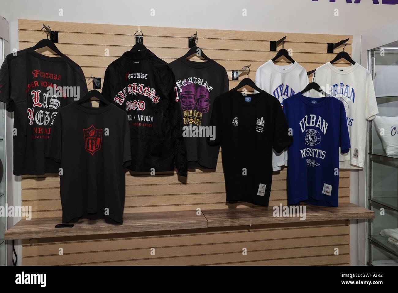 February 08, 2024: A view of exclusive merchandise available for ...