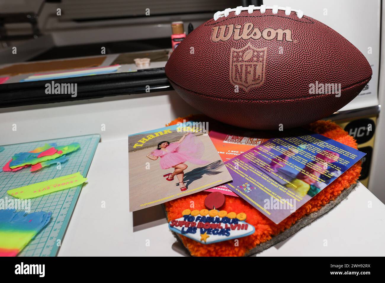 February 08, 2024: A view of the Love, Hand & Heart display during the ...