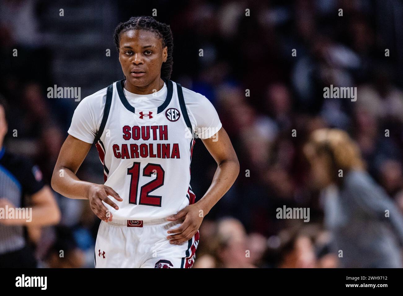 Columbia, SC, USA. 8th Feb, 2024. South Carolina Gamecocks guard ...