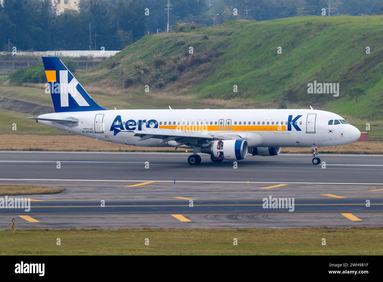 AeroK Airlines Airbus A320 airplane taxiing. Aircraft of Aero K ...