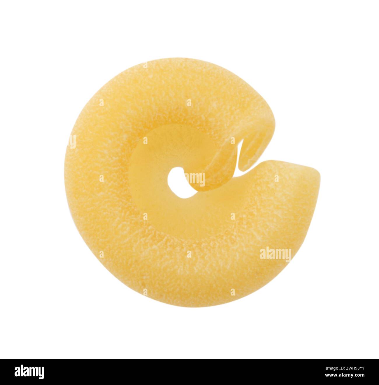 One piece of raw dischi volanti pasta isolated on white Stock Photo - Alamy