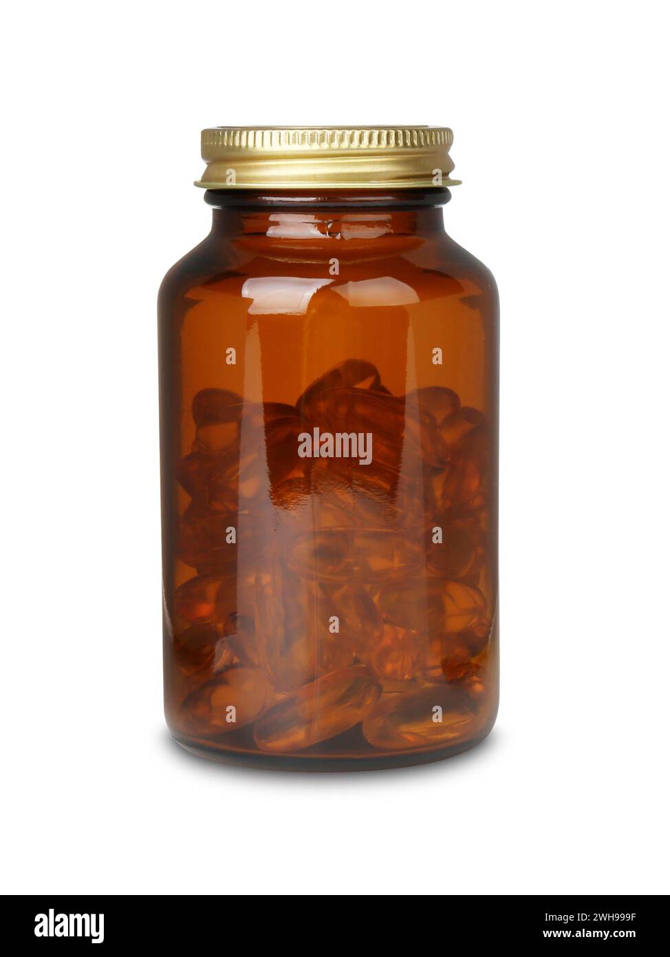 Capsules in brown jar hi-res stock photography and images - Alamy