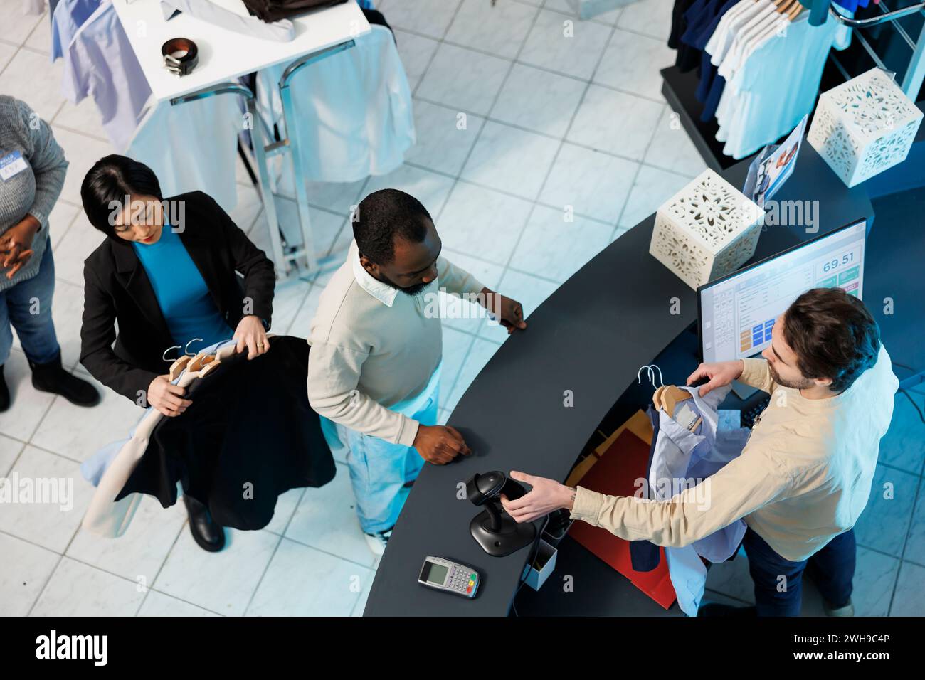 Diverse cashier hi-res stock photography and images - Alamy