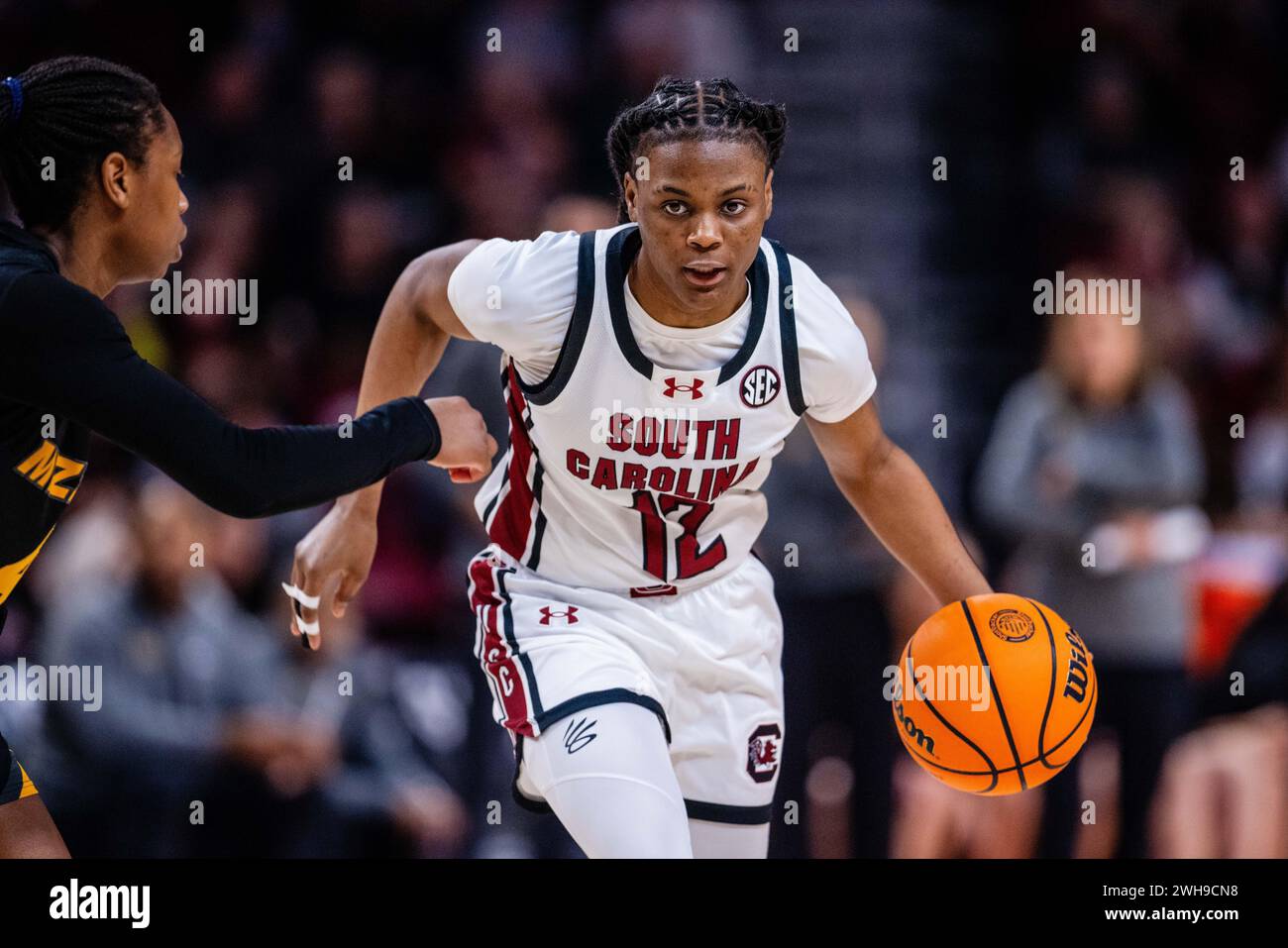 Columbia, SC, USA. 8th Feb, 2024. South Carolina Gamecocks guard ...