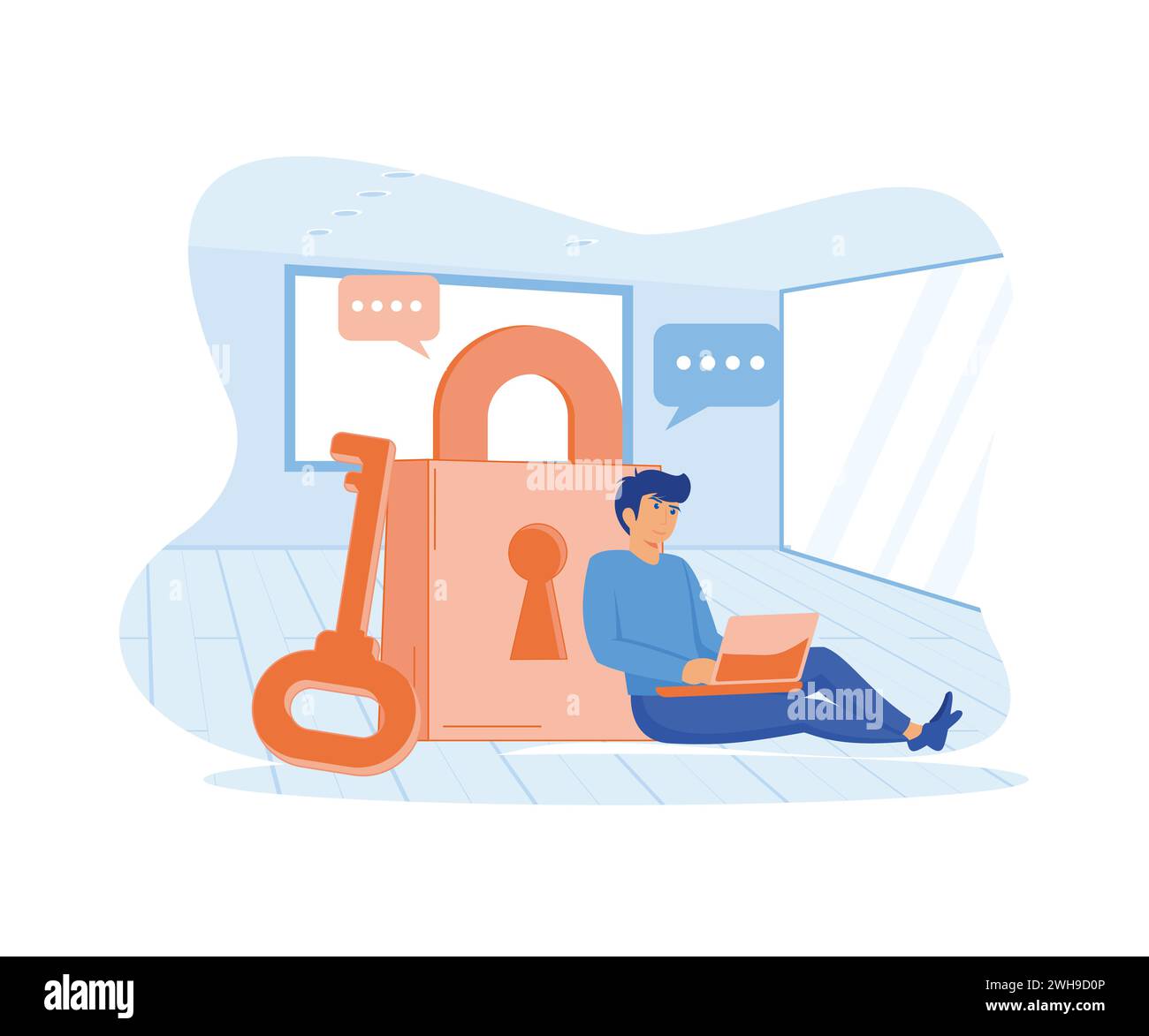 Data Security Protected Access Control Privacy Data Protection Landing Page Web Banner