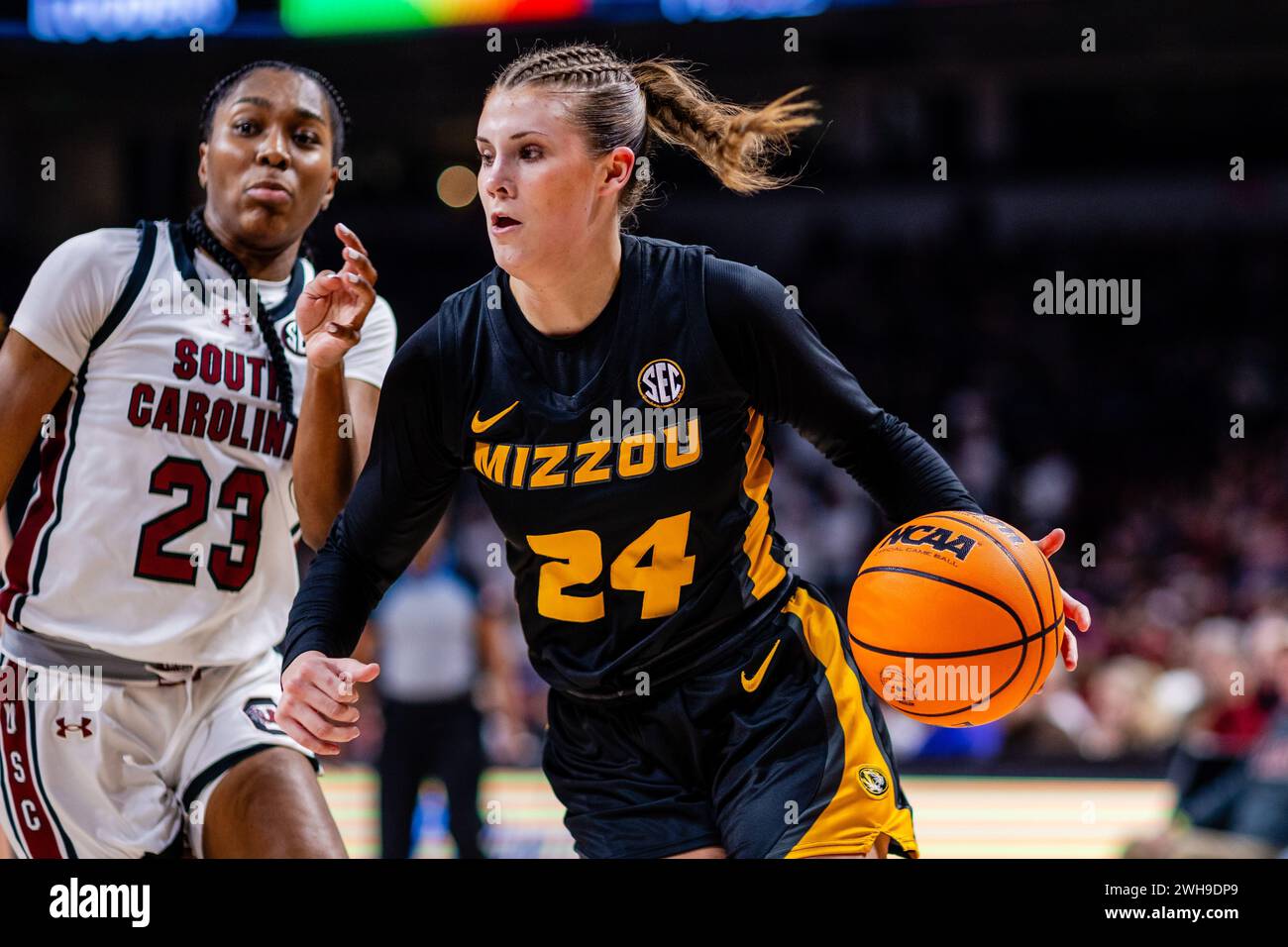 Columbia, SC, USA. 8th Feb, 2024. Missouri Tigers guard Ashton Judd (24 ...