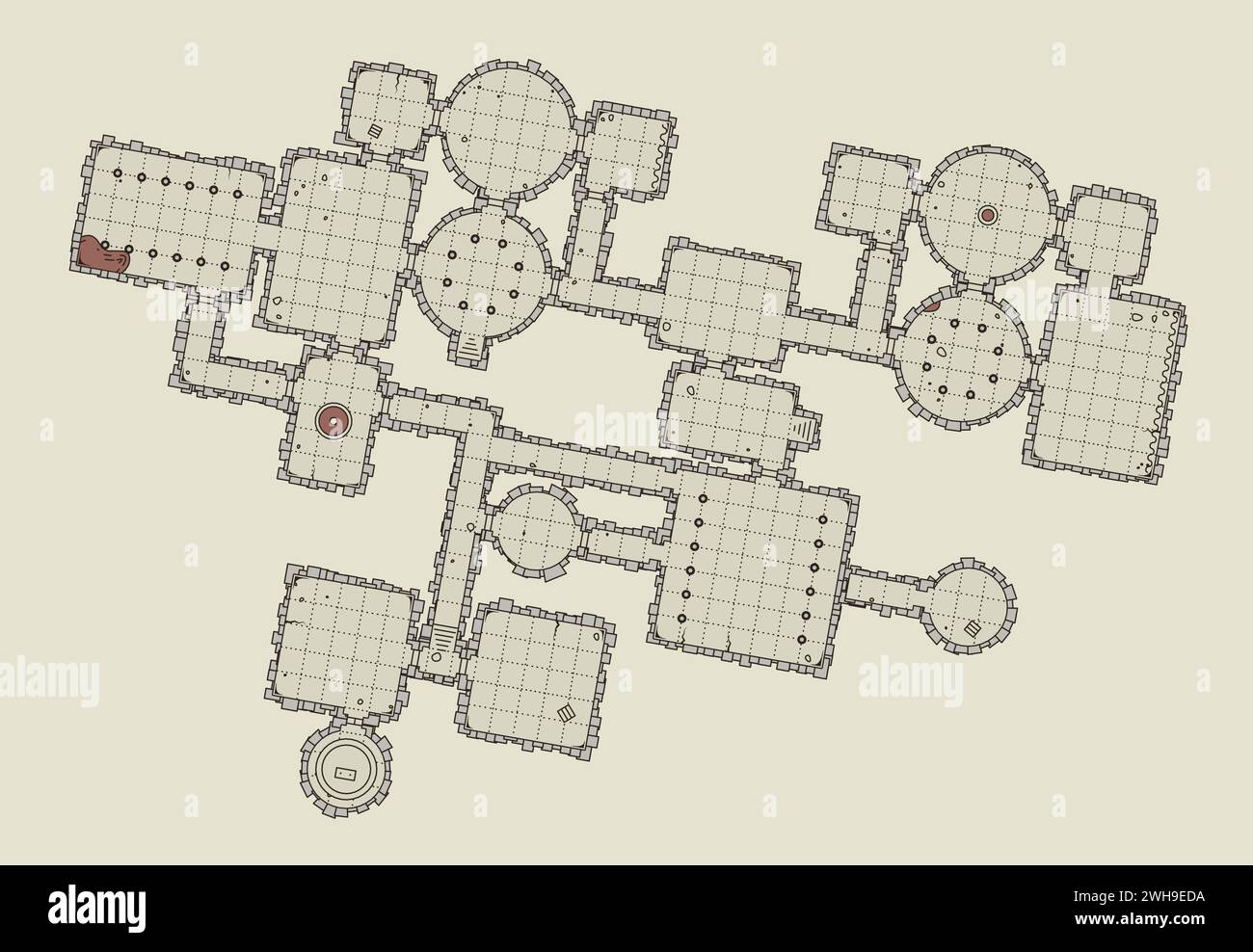 Dungeon game asset. Top view. Vector illustration Stock Vector Image ...