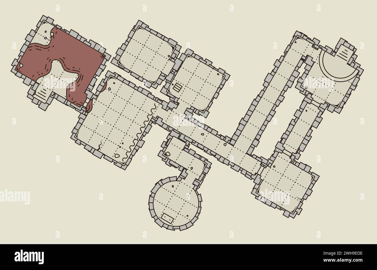 Dungeon game asset. Top view. Vector illustration Stock Vector Image ...