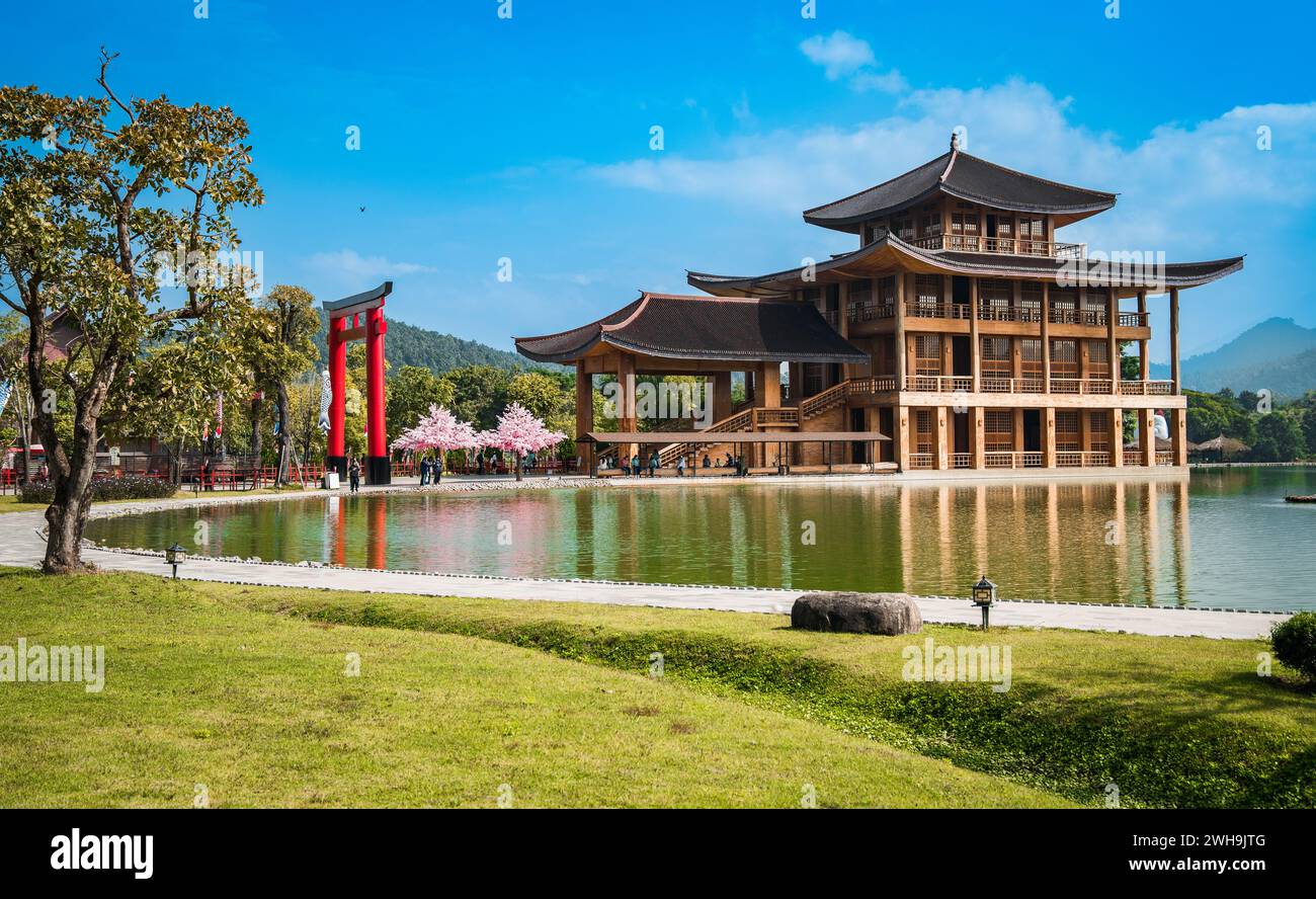 Japanese theme park Hinoki Land in Chai Prakan District, Chiang Mai ...
