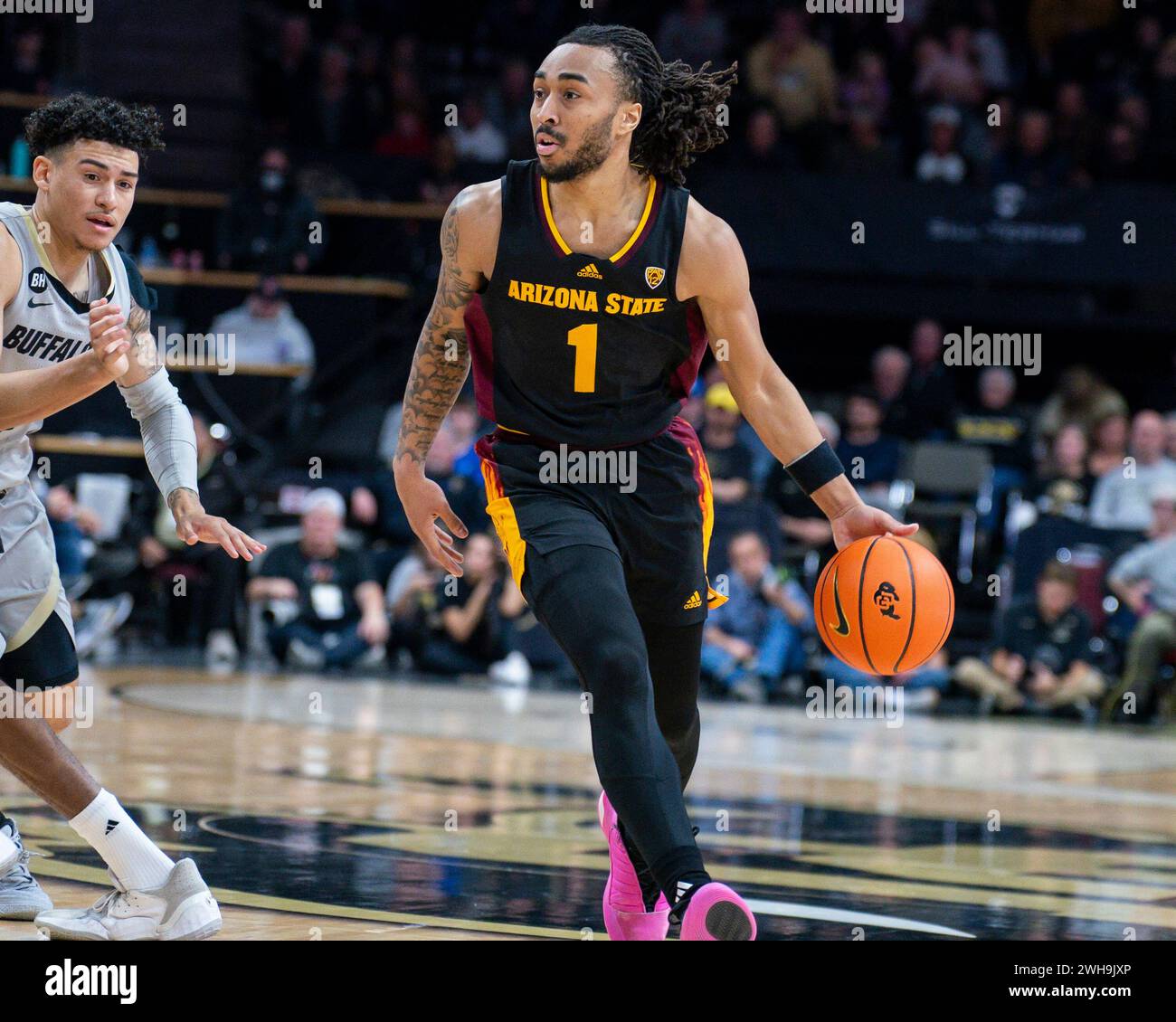 February 8, 2024: Arizona State Sun Devils guard Frankie Collins (1 ...