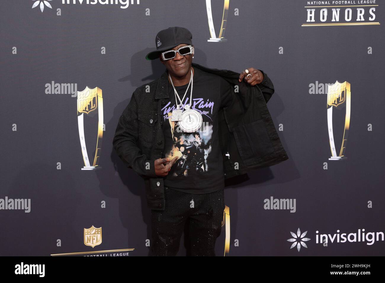 Las Vegas, United States. 08th Feb, 2024. Rap legend Flavor Fla arrives ...