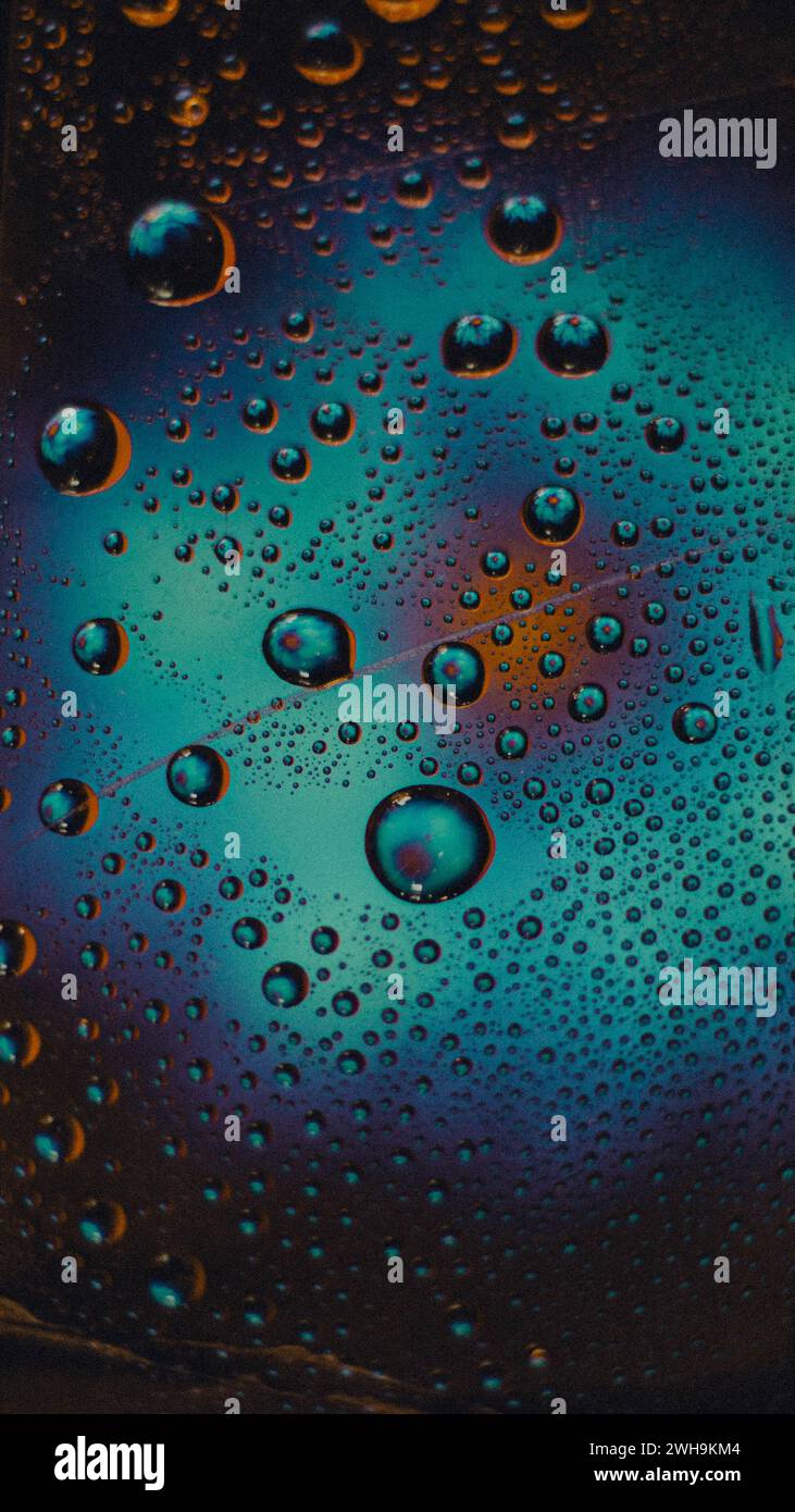 Abstract blue textured background, drops of azul water on tape with ...