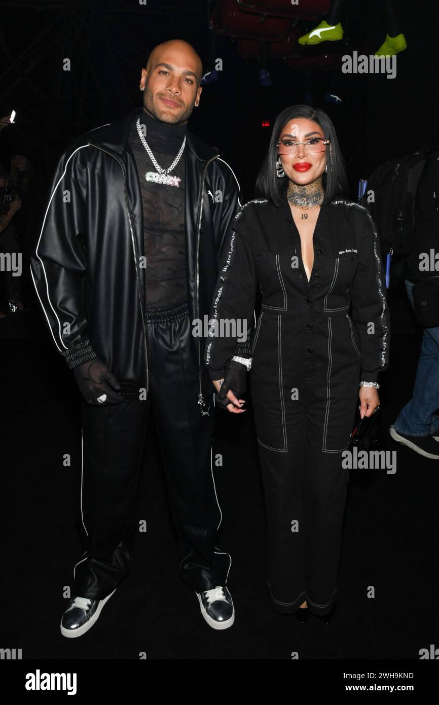 New York, USA. 08th Feb, 2024. Marcell Jacobs and Nicole Jacobs are ...