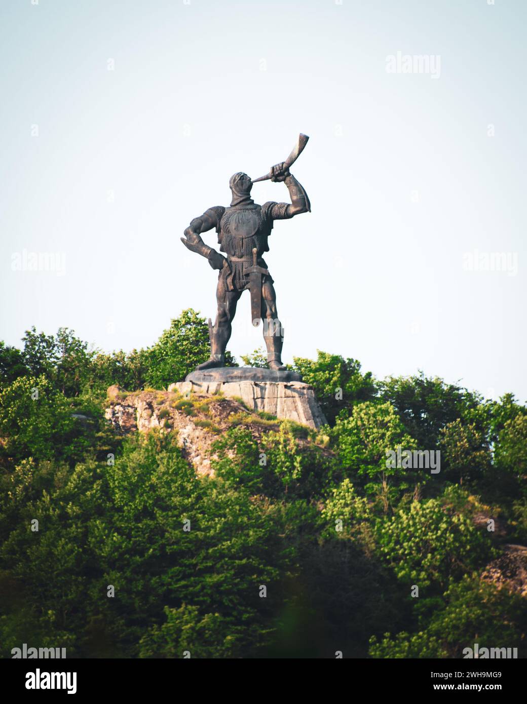 Giant georgian fighter statue monument in Didgori - historical site ...